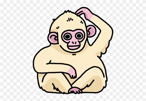 Reaction Huh Monkey Scratch Transparent Sticker Animated Clipart PinClipart