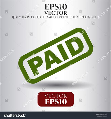 Paid Symbol Stock Vector Royalty Free 420332992 Shutterstock