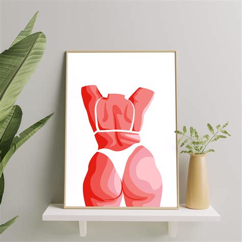 Curvy Female Body Art Print Curvy Woman Poster Body Positive Print
