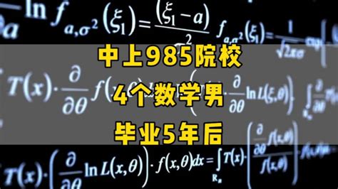 中上985院校，4个数学专业男生，毕业5年后现状 那些无名之辈 那些无名之辈 哔哩哔哩视频