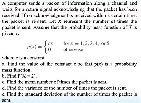 Solved A Computer Sends A Packet Of Information Along A Chegg