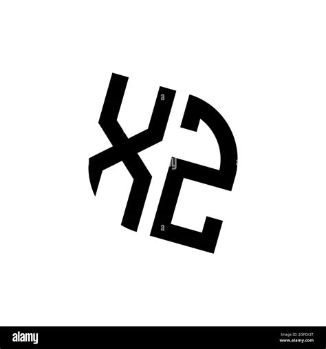 XZ Logo With Geometric Shape Vector Monogram Design Template Isolated