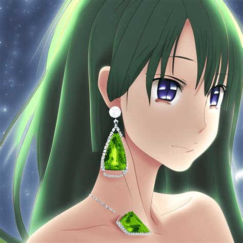Anime Girl With Green Skin