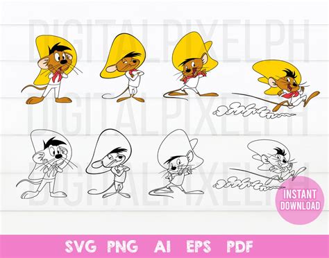 Speedy Gonzales Looney Tunes Svg Speedy Gonzales Looney Tunes Etsy