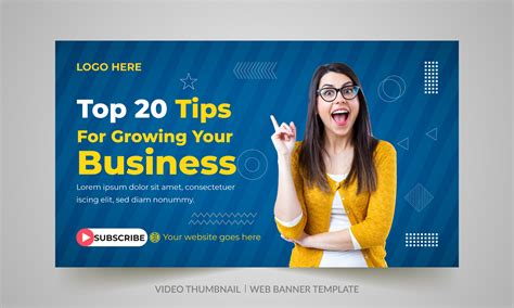 Business Growing Tips Thumbnail Template Graphic By Arcreativeart