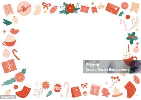복사 공간이있는 크리스마스 프레임 엽서 배너 초대장을위한 템플릿 배경 주제에 대한 스톡 벡터 아트 및 기타 이미지 배경 주제 일러스트레이션 초대장 Istock