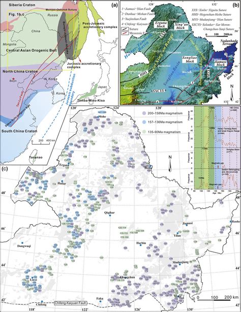 A Tectonic Sketch Map Of East Asia Showing The Location Of Ne China