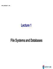 Computer Science Engineering Database Management System File Systems And Database Notes Pdf