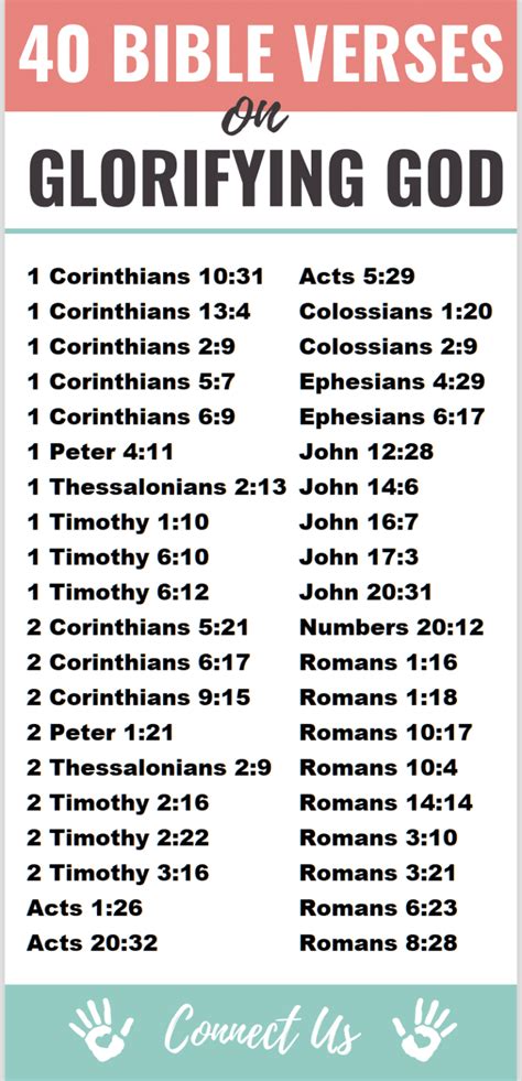 40 Transcendent Bible Scriptures On Glorifying God ConnectUS