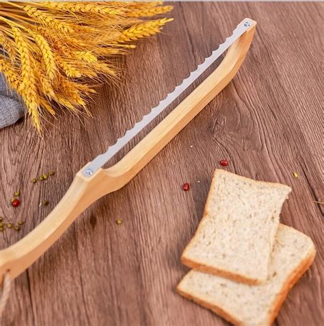 Bulk Bamboo Wooden Bread Bow Knife Custom Logo Engraving Leading B2b Kitchenware