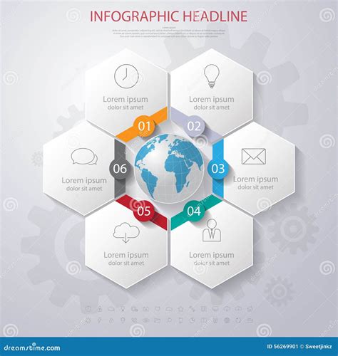 Abstract 3d Digital Illustration Infographic With World Mapcan Stock