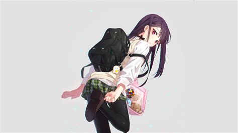 Wallpaper Anime Girls Original Characters Artwork Hakusai Purple