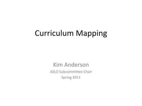 PPT Curriculum Mapping PowerPoint Presentation Free Download ID 2844187