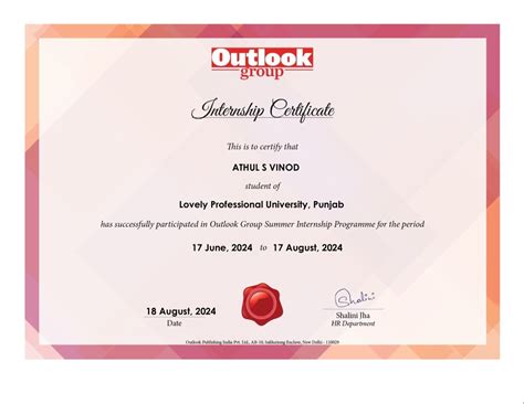 Athul S Vinod On Linkedin Internship Operations Growth Learning
