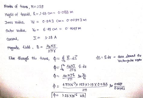 [solved] a toroid having a rectangular cross section is constructed