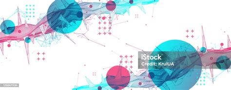 신경질 효과 와이어 프레임 과학 배경 미래 벡터 일러스트레이션 3차원 형태에 대한 스톡 벡터 아트 및 기타 이미지 3차원 형태 Dna 과학 Istock