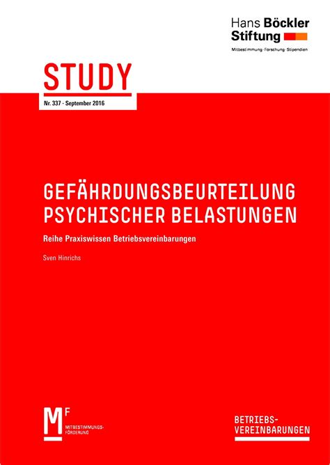 Gefährdungsbeurteilung Psychischer Belastungen Institut Für