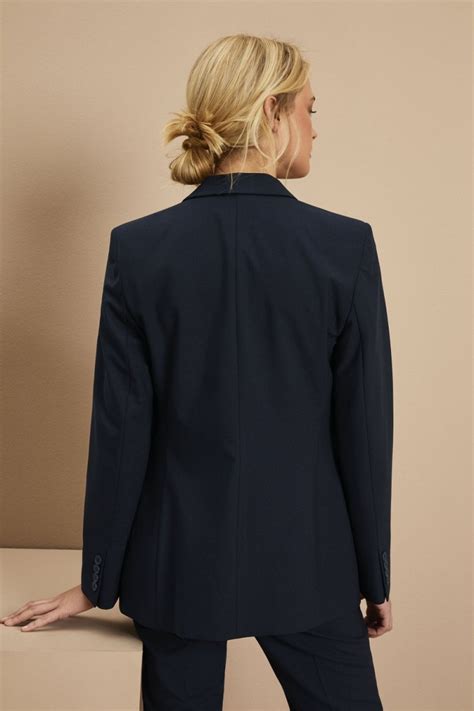 Qualitas Ladies One Button Blazer Dark Navy