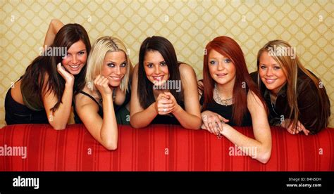 Girls Aloud Pop Group Band December 2002 Popstars The Rivals Stock