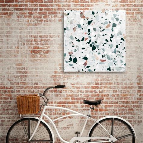 Modern Abstract Terrazzo Pattern Acrylic Glass Print By Looly Elzayat Numbered Edition From