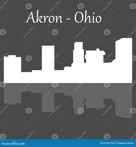 Akron Ohio Stock Vector Illustration Of Silhouette 297457725