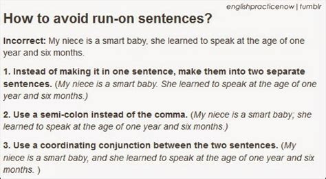How To Avoid Run On Sentences Grammar Training Learn English With