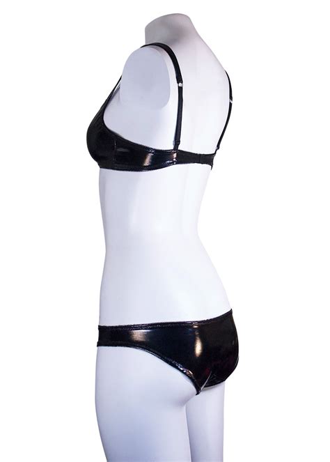 Faux Patent Leather Bikini Brief Deborah Marquit