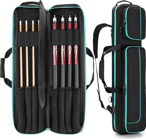Goburos 4x4 Pool Cue Case Hold Up To 4 Butts And 4 Shafts Pool Stick