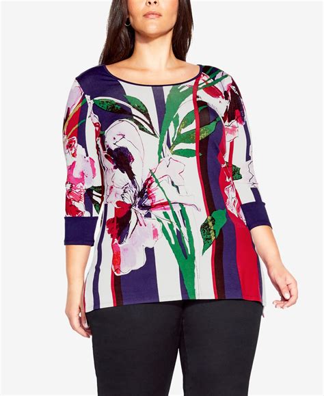 Avenue Plus Size Brea Peasant Top Smart Closet
