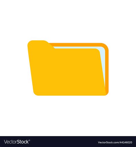 yellow folders for organizing documents sorting vector image