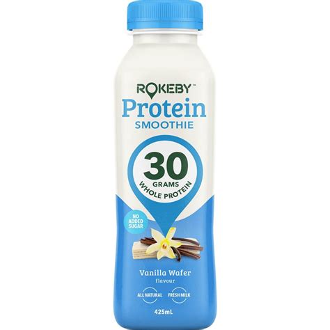 Rokeby Protein Smoothie Vanilla Wafer 425ml Woolworths