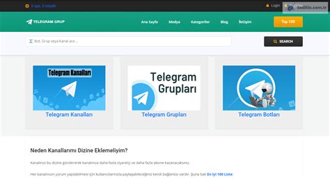 Telegram Kanal Grup Ve Bot Bulma Script Yazılım Market Seditio