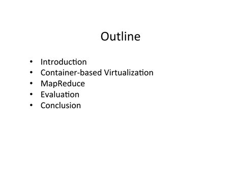 A Performance Comparison Of Container Based Virtualization Systems For