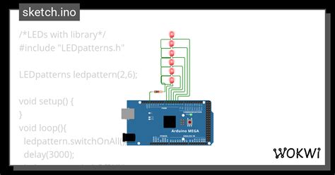 LEDs Lib Ino Wokwi ESP32 STM32 Arduino Simulator