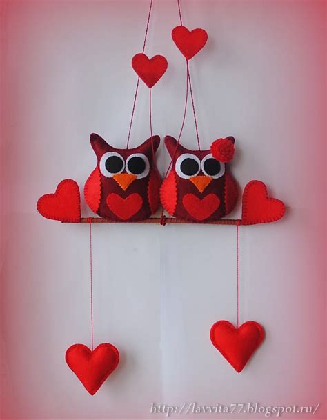 Вышивка и рукоделие.: Влюбленные совы | Diy valentines decorations ...