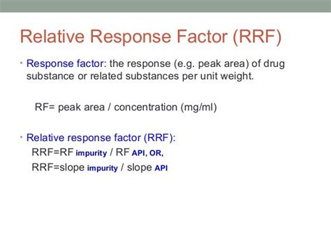 Response Factor Calculation Hplc Lcvj