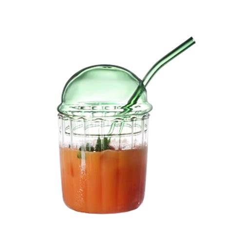 Xmmswdla Glass Cups With Lids And Straws 15oz Coffee Ice Tea Water
