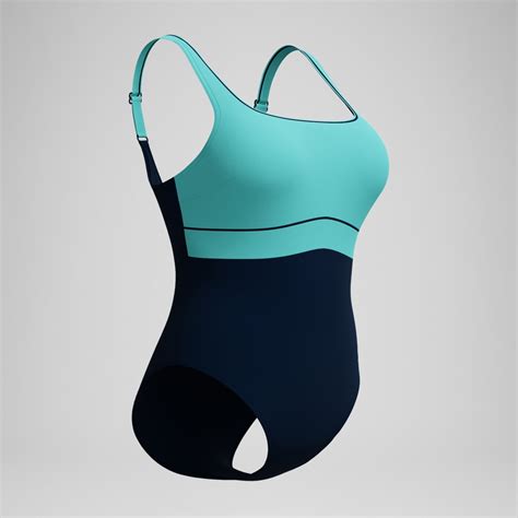Womens Shaping Contour Eclipse Swimsuit Navyturquoise Speedo Uk