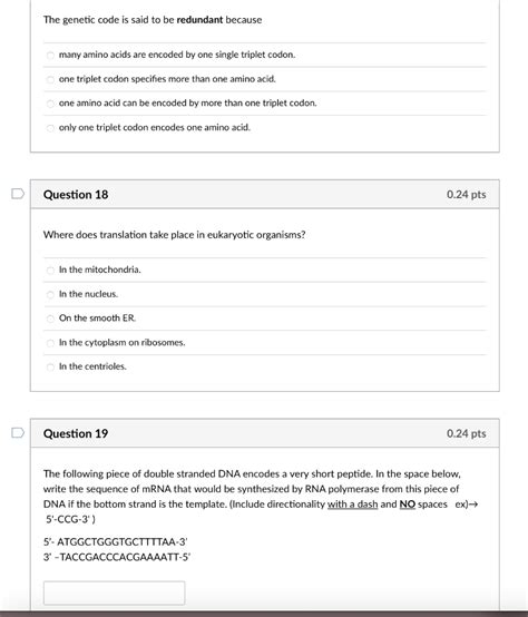 Solved The Genetic Code Is Said To Be Redundant Because Many