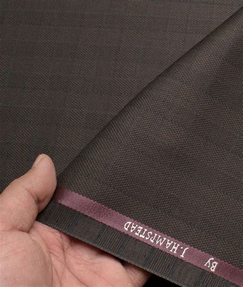 J Hampstead Men S Polyester Viscose Checks Unstitched Suiting Fabric Black Suit Fabric