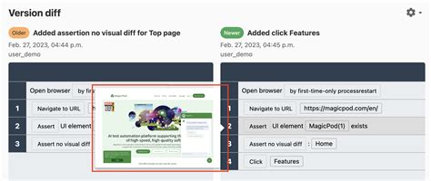 History Feature Magicpod Help Center