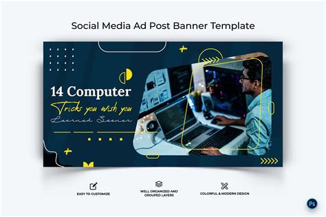 Computer Hacking Tricks Facebook Ad Post Graphic By 3djagan · Creative