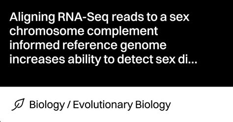 Aligning Rna Seq Reads To A Sex Chromosome Complement Informed