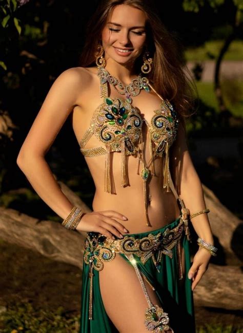 Abdc004 Bottle Green Belly Dance Costume Set Etsy