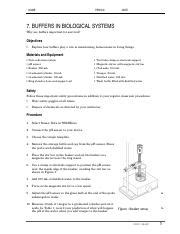 The Importance Of Buffers In Biological Systems Maintaining Course Hero