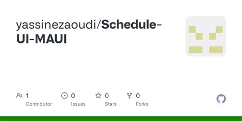 GitHub Yassinezaoudi Schedule UI MAUI