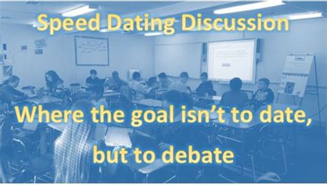 Speed Dating Discussion Creative Teachers Classroom