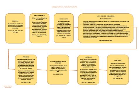 Esquema Juicio Oral Pdf Sentencia Ley Demanda Judicial