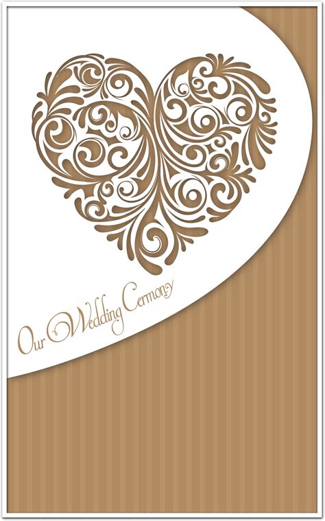 Wedding Program Cover Template 6b