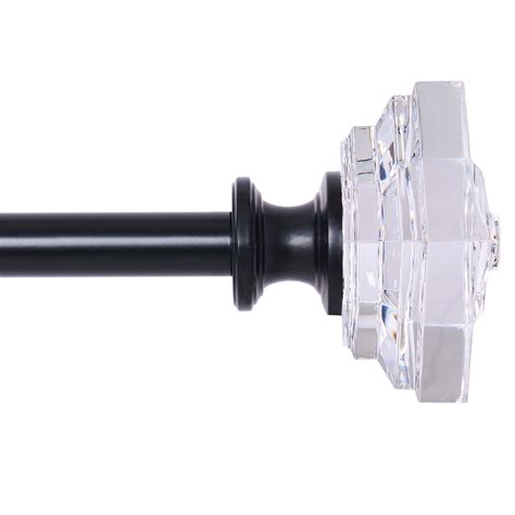 Curtain Rod Adjustable Window Curtain Rods With Clear Acrylic